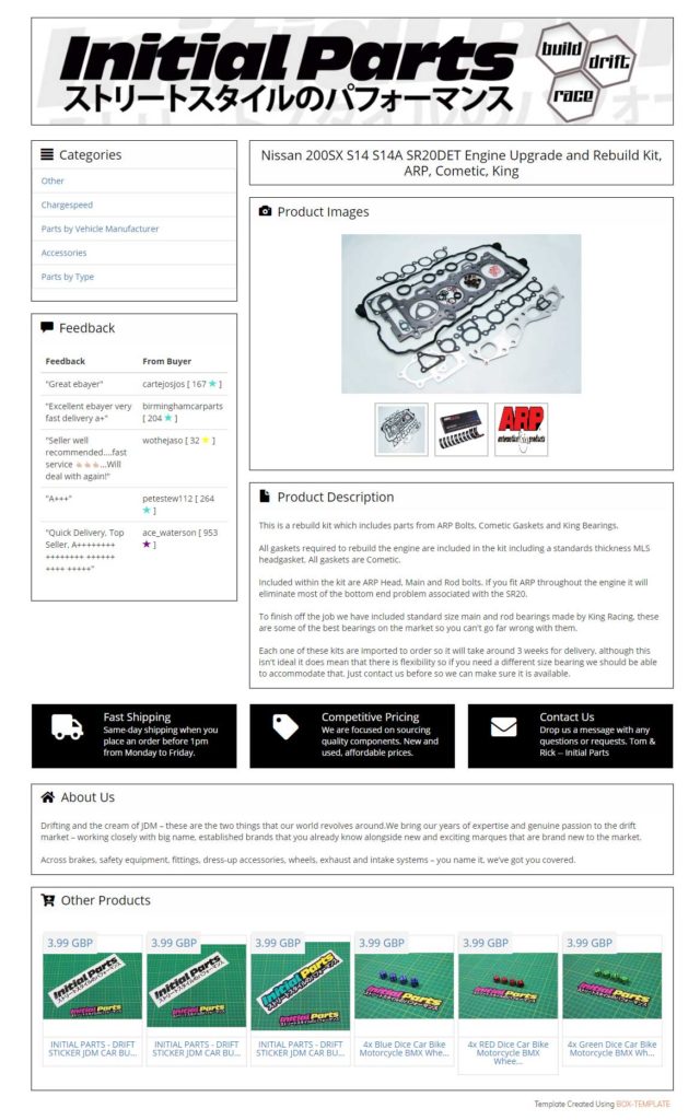 Gallery - BOXTEMPLATE - eBay Listing Template 100% Compliant 2023 ...