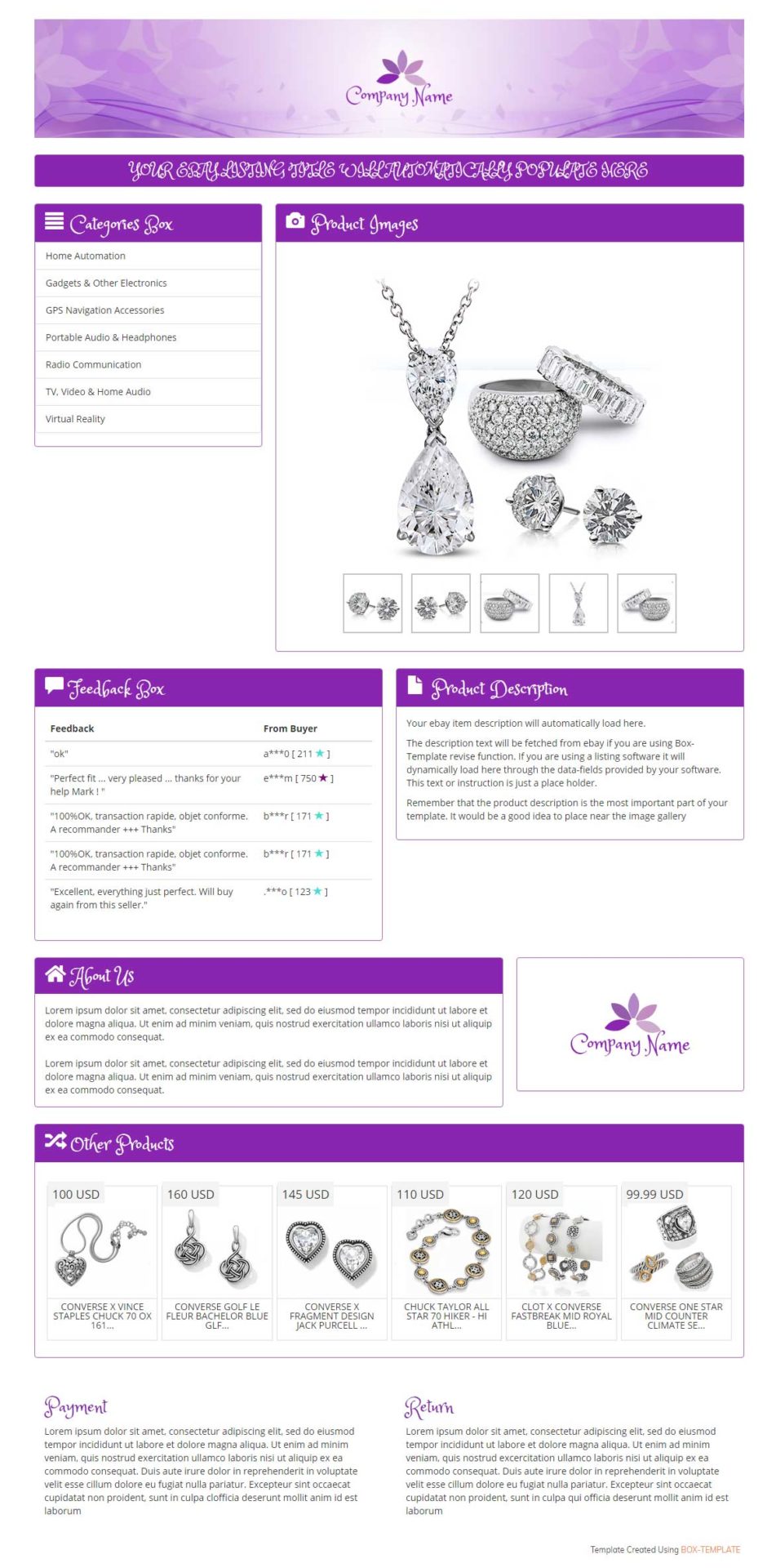 Gallery - BOXTEMPLATE - eBay Listing Template 100% Compliant 2023 ...